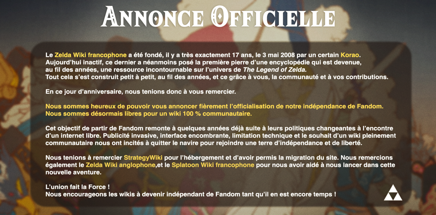 Zelda Wiki FR - Encyclopédie Zelda en français