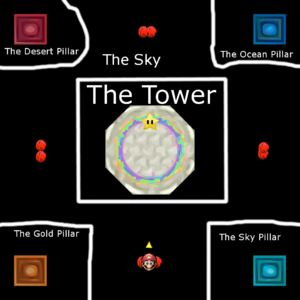 Super Mario 64/Tower of the Wing Cap — StrategyWiki, the video game ...